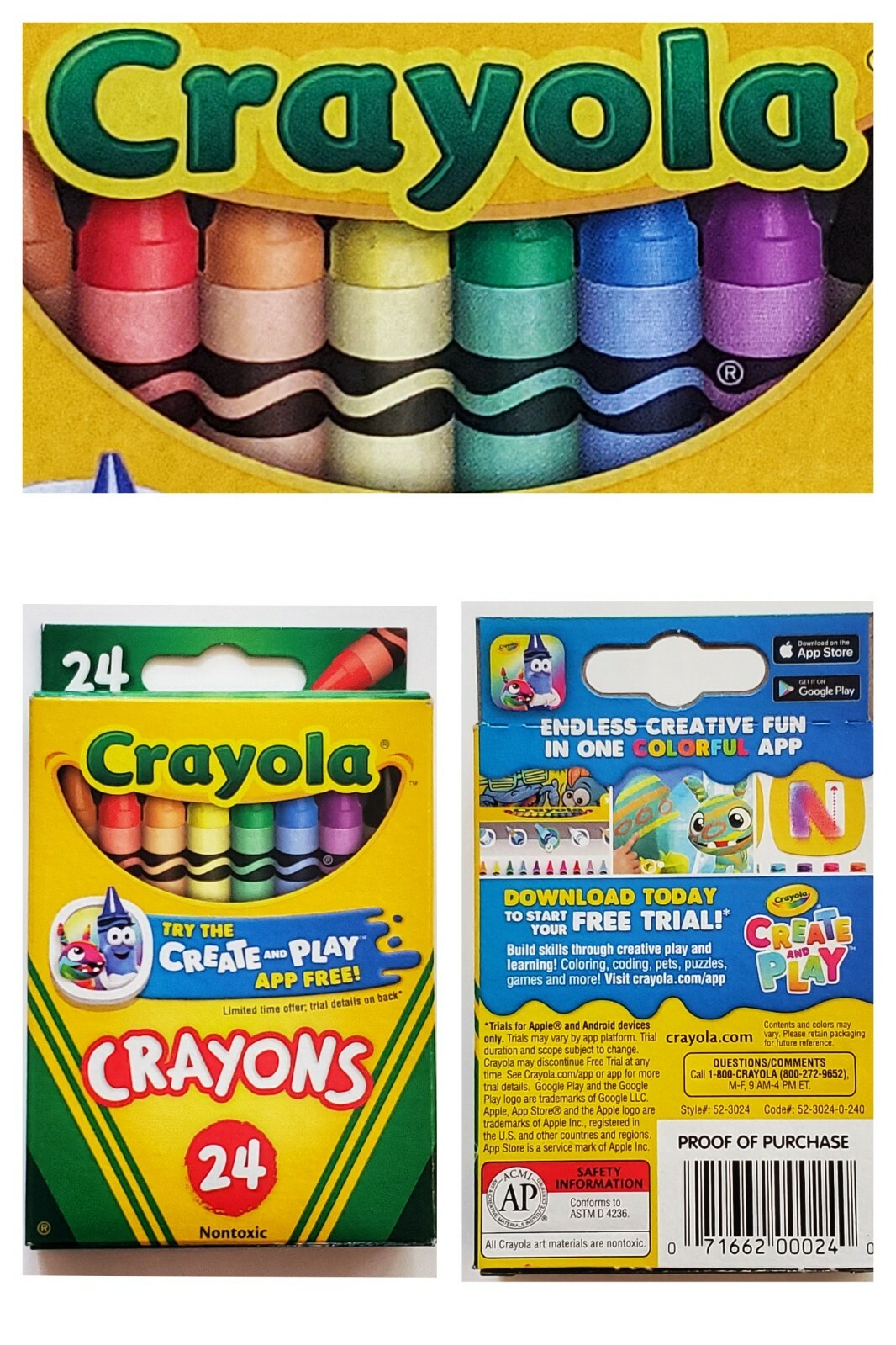 Crayola Classic Color Pack Crayons 24 Colors/Box of Crayons New in Box ...
