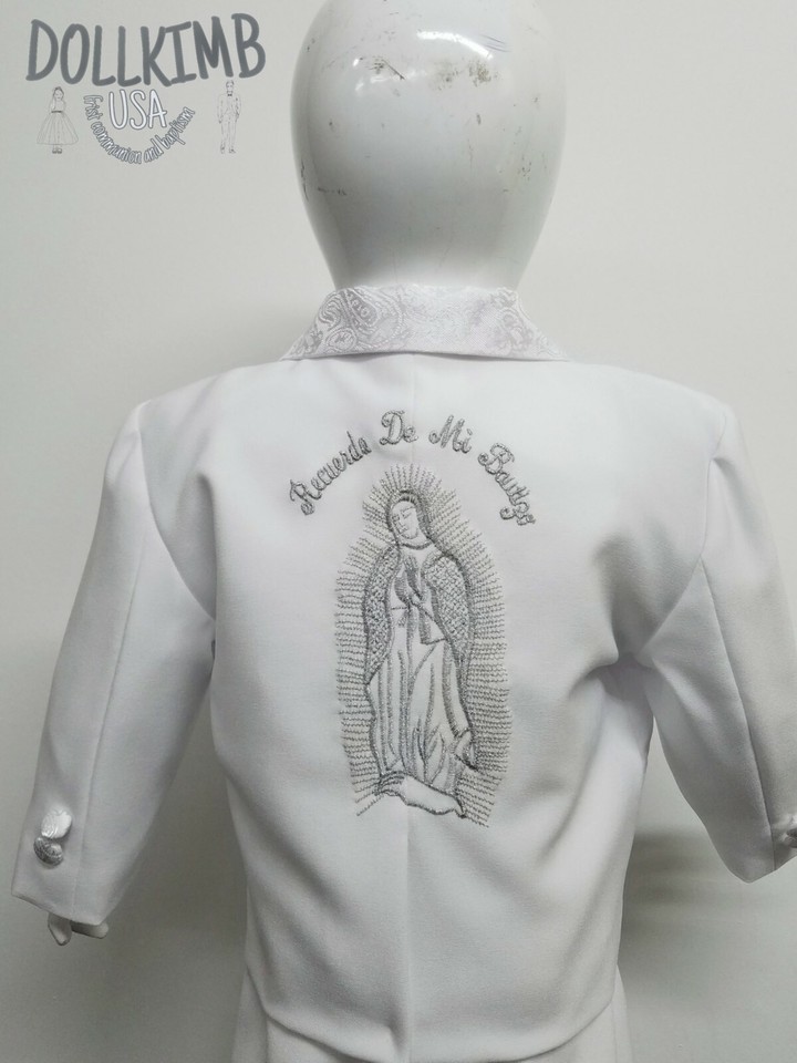 Traje para bautizo bordado. Suit Tuxedo EMBROIDERY, Baptism Christening ...