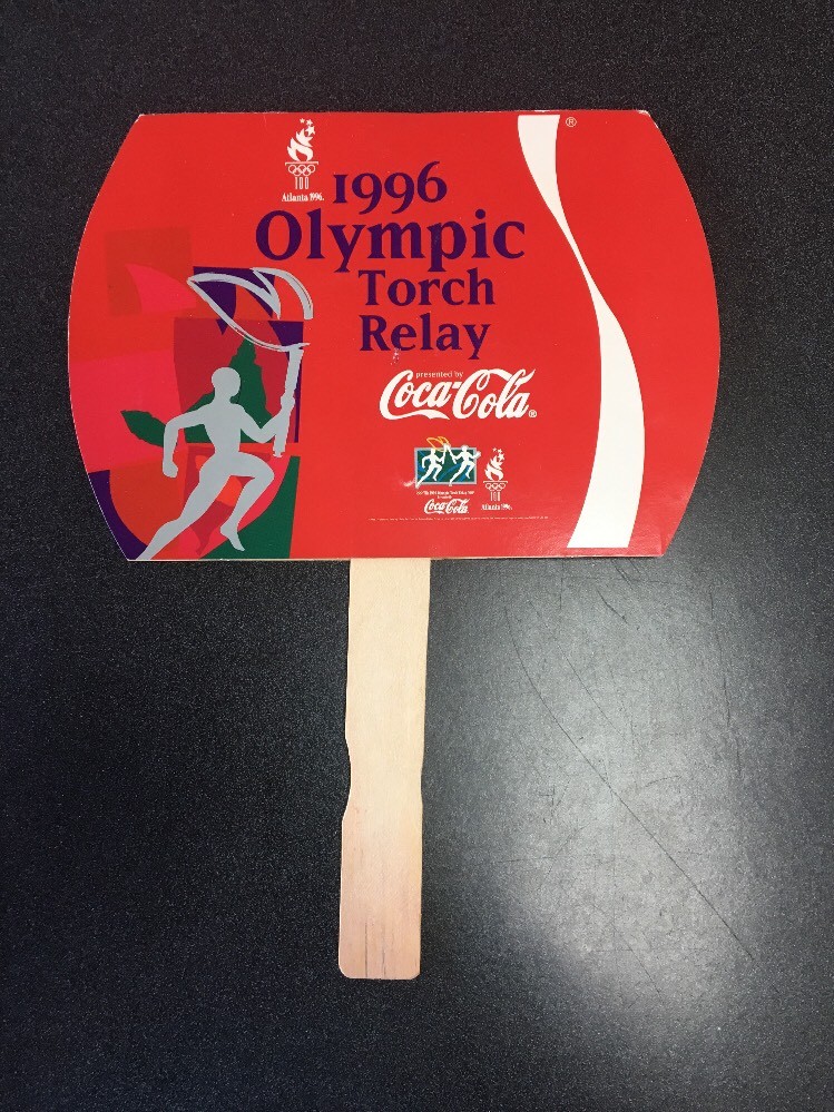 Coca Cola Hand Fan 1996 Olympic Torch Relay Coca Cola Hand Fan Atlanta