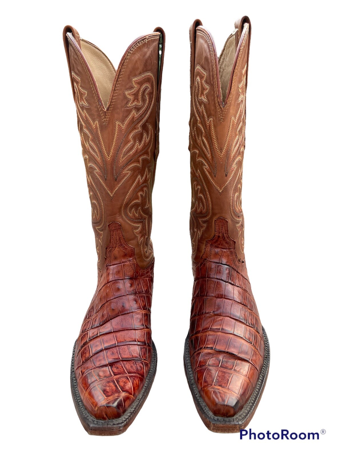 Lucchese American alligator brown Pecan boots sz 6 - Gem