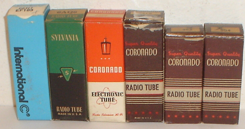 Lot 6 NOS Radio Vacuum Tubes Coronado Sylvania International 6BE6 6AQ6 ...