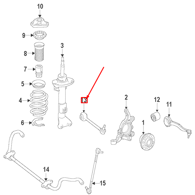 MERCEDES-BENZ C W204 AMG Front Left Lower Control Arm A2043300107 NEW ...