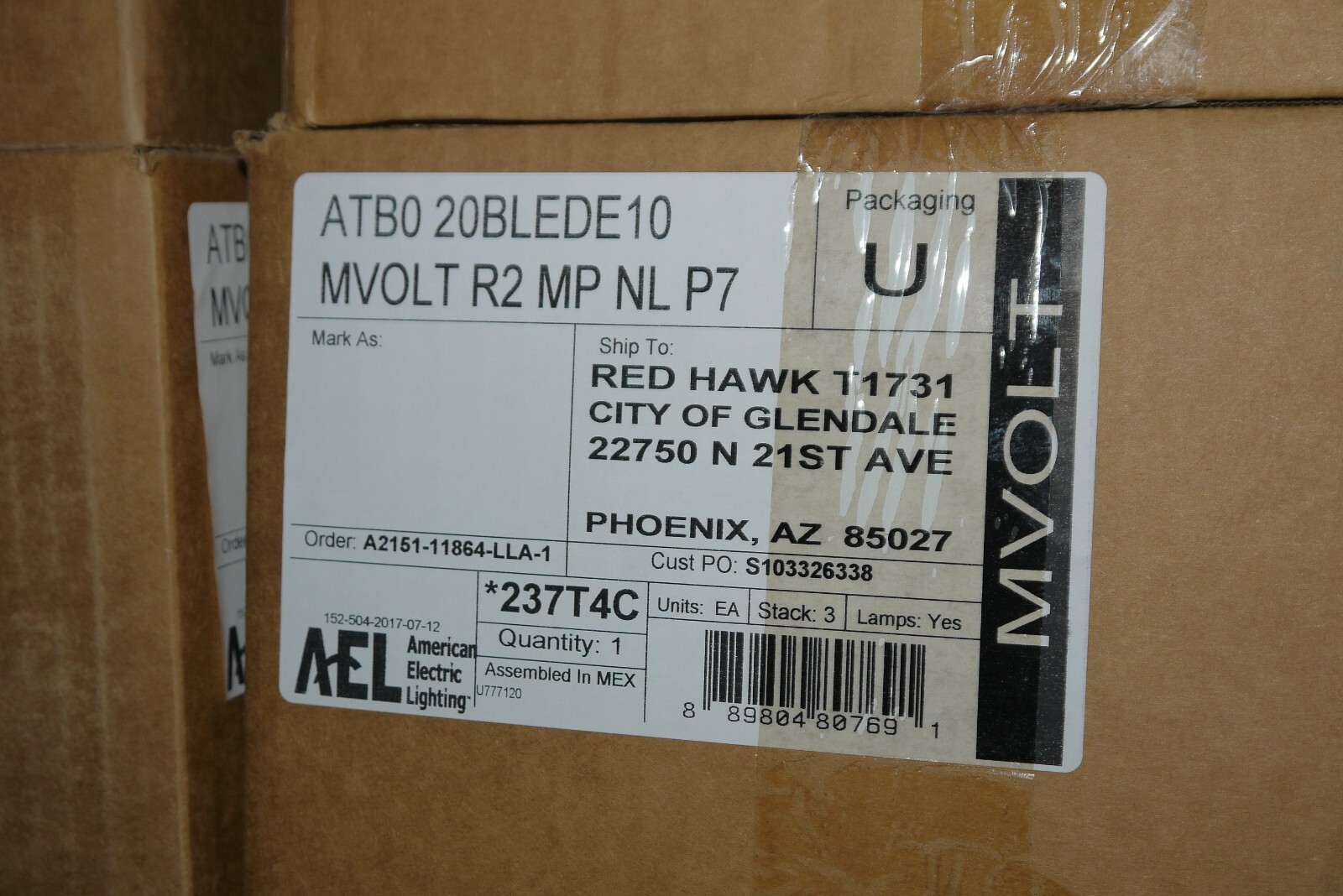 Acuity Autobahn ATB0 20BLEDE10 MVOLT R2 MP NL P7 American Electric ...