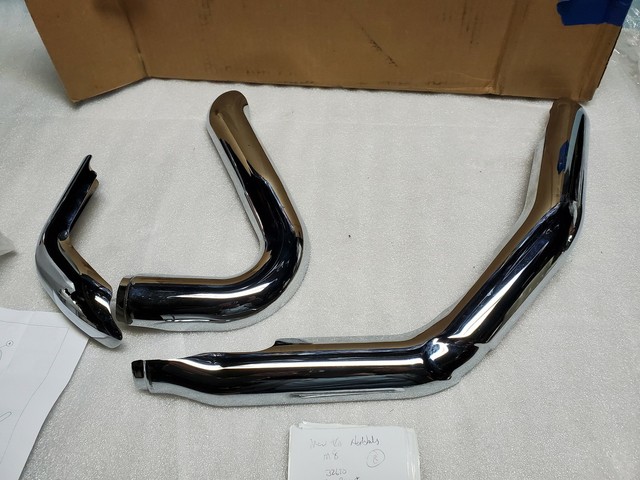 New T/O Chrome Heat shield Kit Harley FLHX Street Road Glide King M8 ...