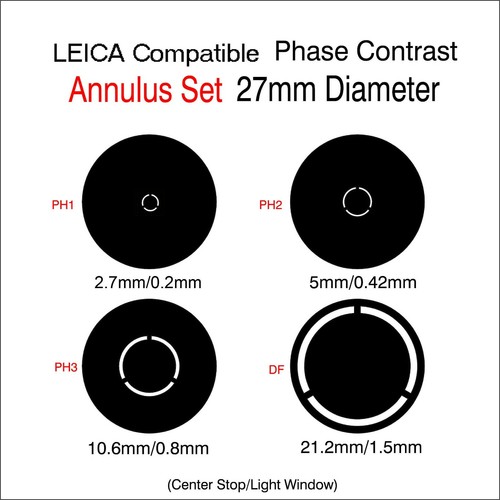 Phase Contrast Set 27mm Diameter Compatible w/ LEICA Microscope | eBay