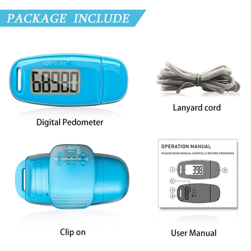 3D Pedometer Clip On, Simple Walking Step Counter with Backlight | eBay