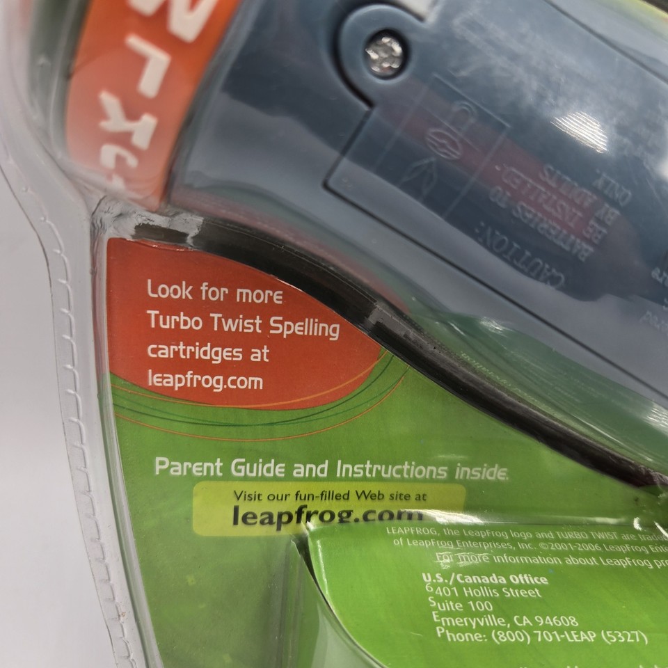 LEAP FROG TURBO TWIST SPELLING (5 Cool Games Including One Multiplayer ...