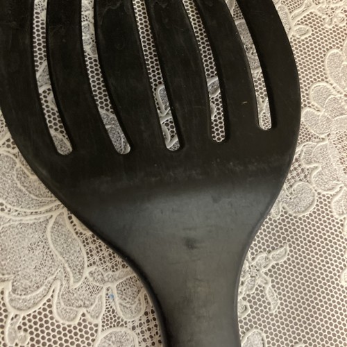 Calphalon Slotted Spatula Flipper Turner Black Nylon Gray Silicone 13.5 ...