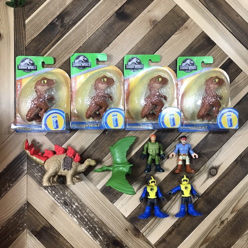 Lot Of 10 Fisher Price Imaginext Jurassic Figures Dinosaurs Baby T Rex ...
