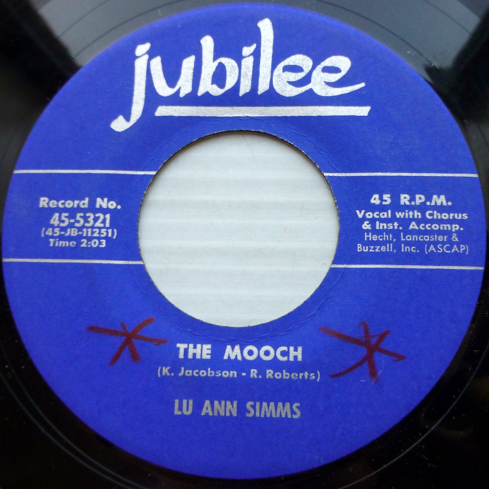 LU ANN SIMMS pop Calypso VG++ JUBILEE 45 Bye Um Bye / Mooch 1958 E9294 ...