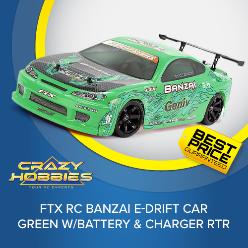 FTX RC BANZAI E-DRIFT CAR GREEN w/battery & charger RTR *IN STOCK* | eBay
