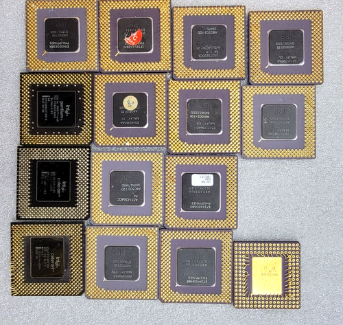 Lot 15 Vintage Intel Pentium/Celeron CPU's for Repair/Gold Recovery ...