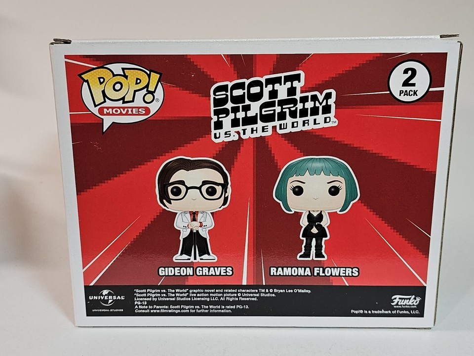 HTF Funko POP Movies Scott Pilgrim GIDEON GRAVES and RAMONA 2 Pack ...