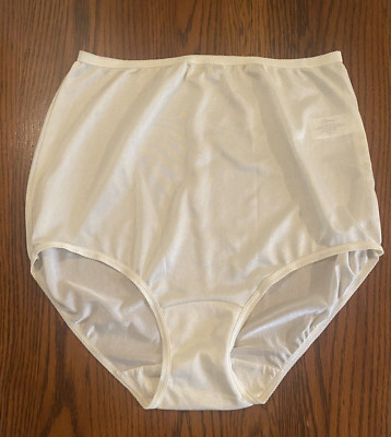 NWOT Lorraine Nylon Cream Color Granny Panty Cotton Gusset Full ...