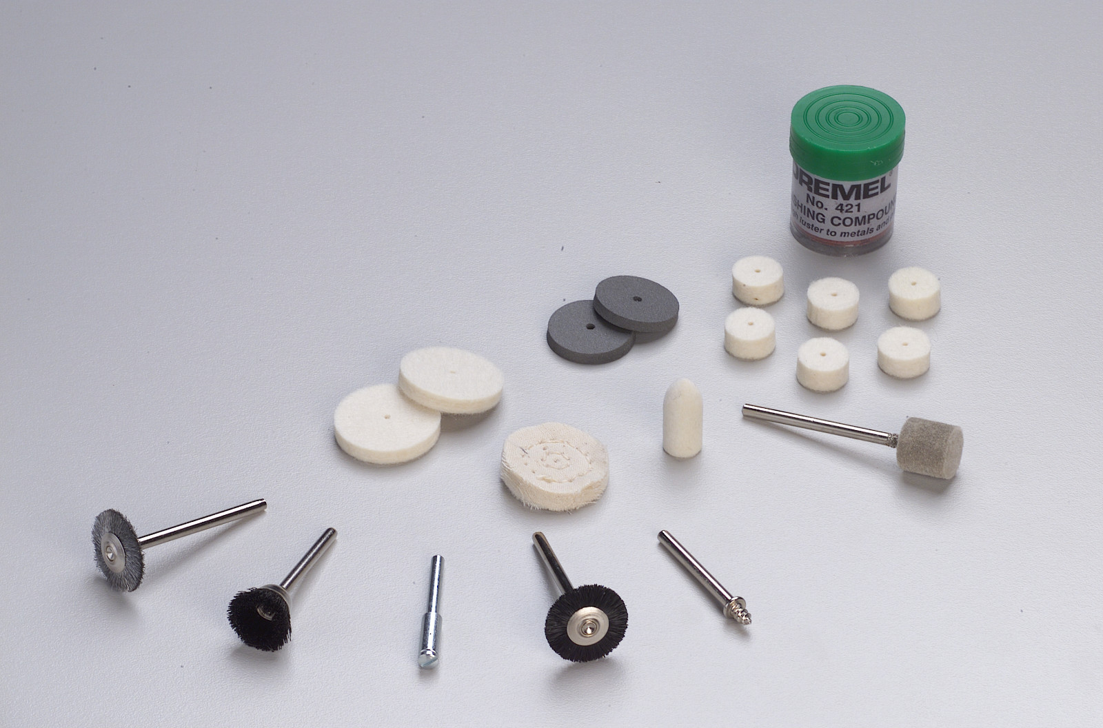 Dremel 20-Piece CLEANING / POLISHING KIT for POWER ROTARY TOOLS Collets ...