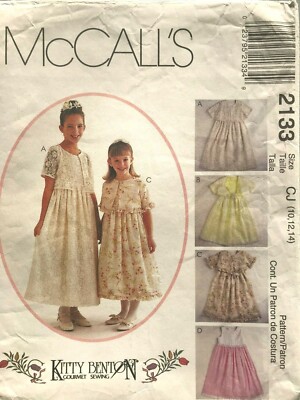 McCall's Girls' Dress and Jacket Pattern 2133 Size 10-14 UNCUT | eBay