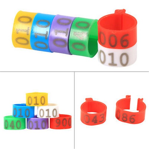 100X 16mm Clip On Leg Band Rings for Chickens Ducks Hens Poultry Large ...