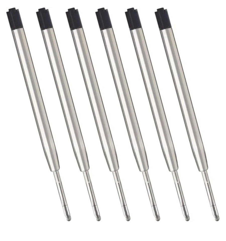 Set Of 3 Packs Black Ink Refills (6pcs), Replaceable Ballpoint Pen ...