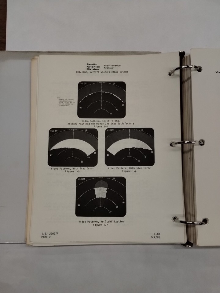 Bendix RDR-1100/IN-2027A Weather Radar System Maintenance Manual ...