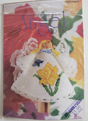Joann Crafts Angel "Jonquil" Clothespin Cross Stitch Kit | eBay