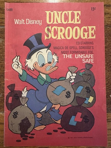 Walt Disney’s Uncle Scrooge Comic G.499 1971 “The Unsafe Safe” | eBay