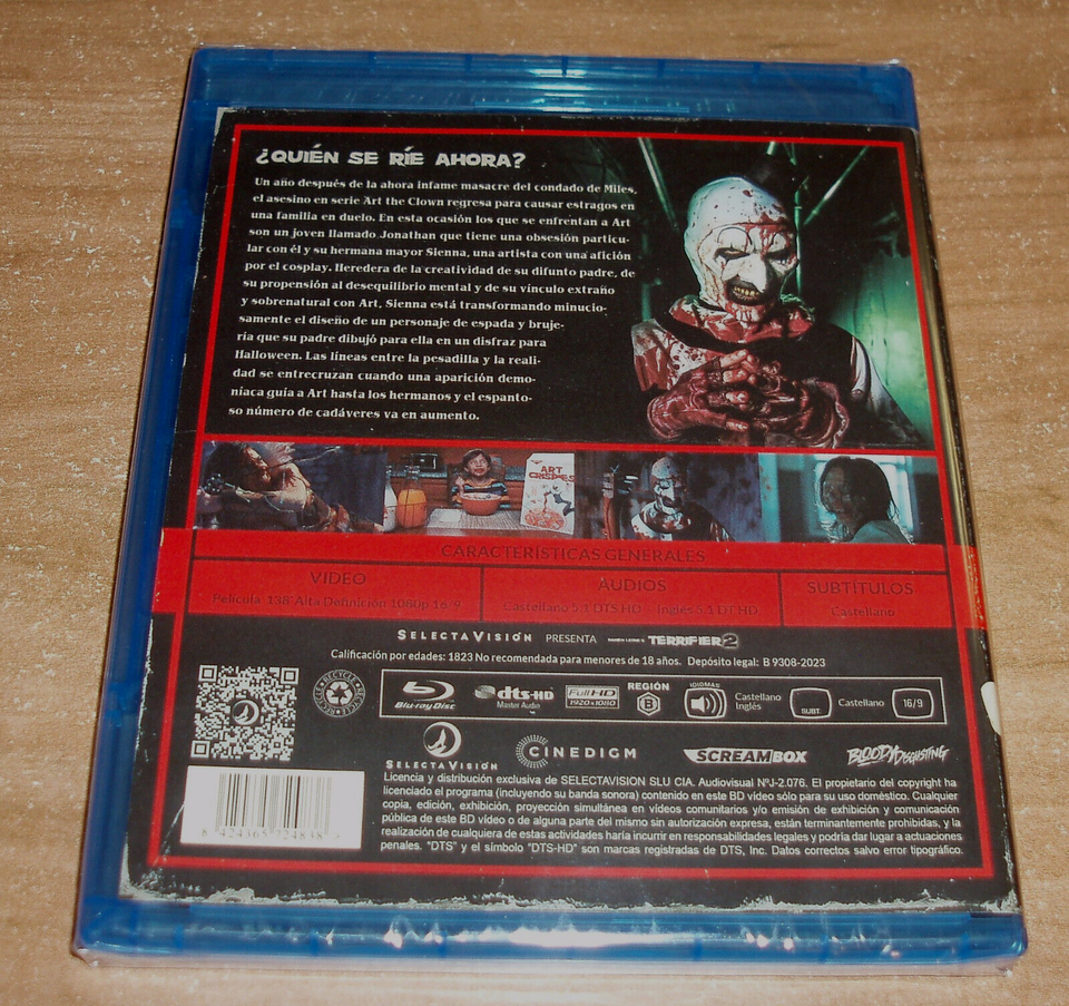 Terrifier 2 Neuf Scellé Blu-Ray Terreur Gore Slasher | eBay