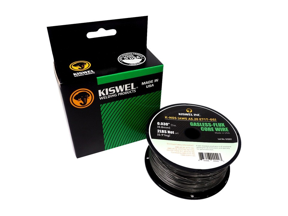 (Made In USA) E71T-GS 0.030 in. Dia 2lb. Gasless-Flux Core Wire Welding ...