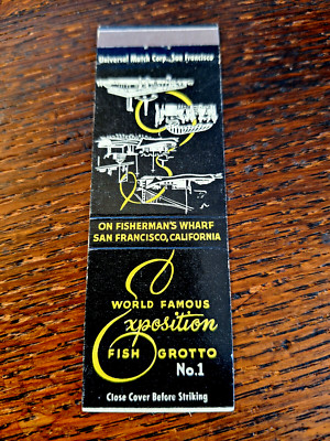 Vintage Matchbook: Exposition Fish Grotto, San Francisco, CA | eBay