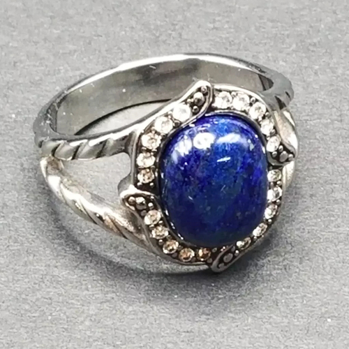 Studio 1886 ~ Avon Ladies Stainless Steel Blue Lapis Ring Sz 10 New In ...