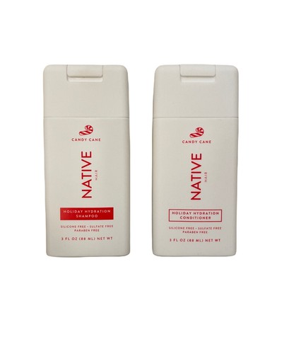 NATIVE CANDY CANE~~HOLIDAY HYDRATION SHAMPOO and CONDITIONER 3 OZ ...