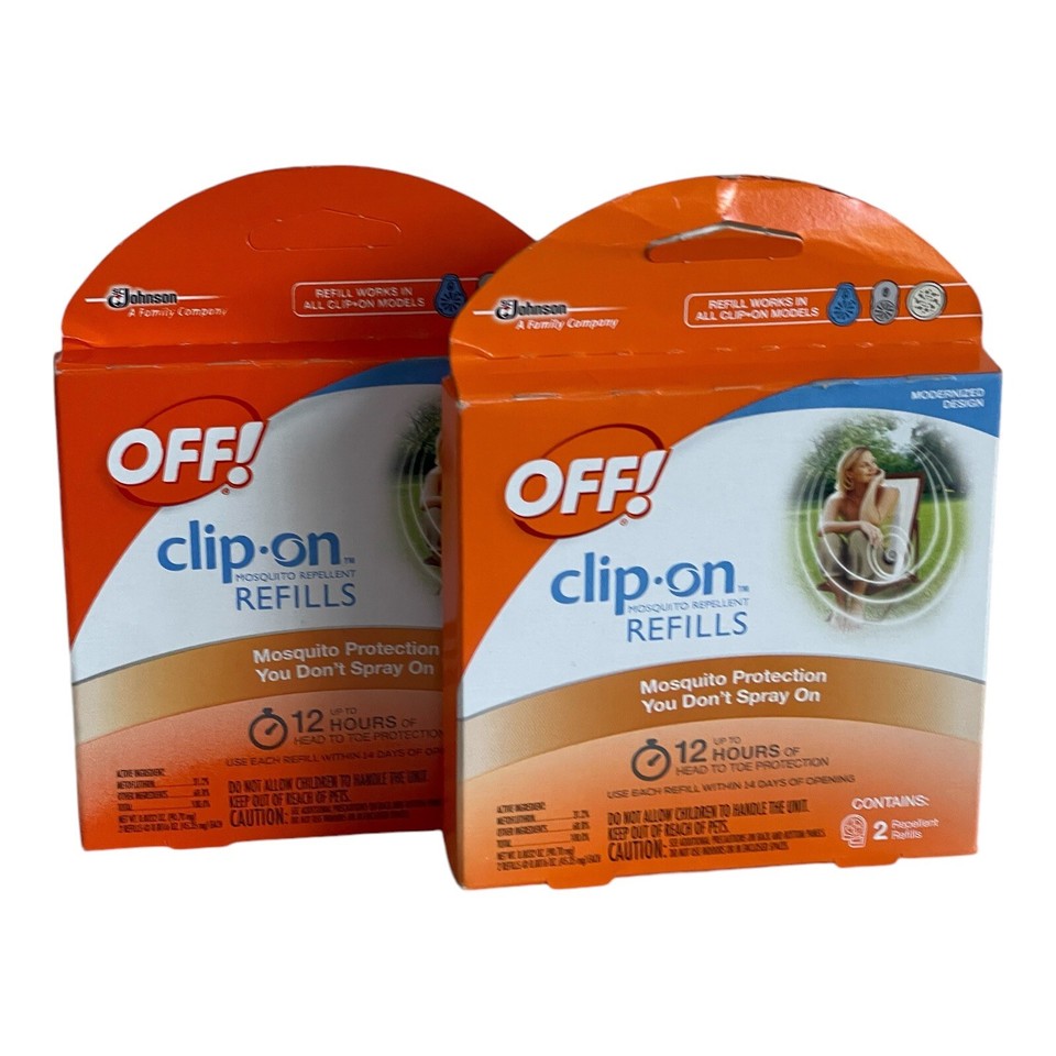 OFF! Clip-On Mosquito Repellent Refills 2 Boxes 4 Refills Works In All ...