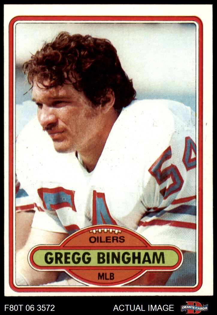 1980 Topps #518 Gregg Bingham Oilers Purdue 6 - EX/MT | eBay