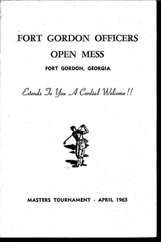 Menu; April 1963 Fort Gordon Officers Open Mess, Georga S5B-001G | eBay