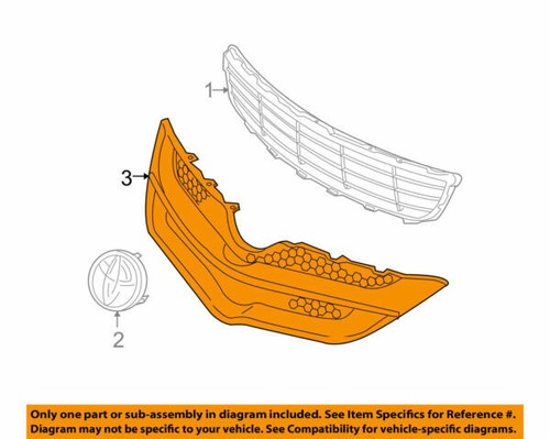 53111-52580-J2 Toyota Grille, radiator 5311152580J2, New Genuine OEM ...