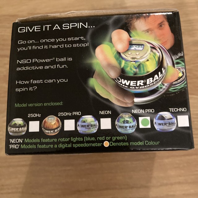 NSD Powerball 250hz Neon Green Pro - Muscle-building Hand Gyroscope for ...