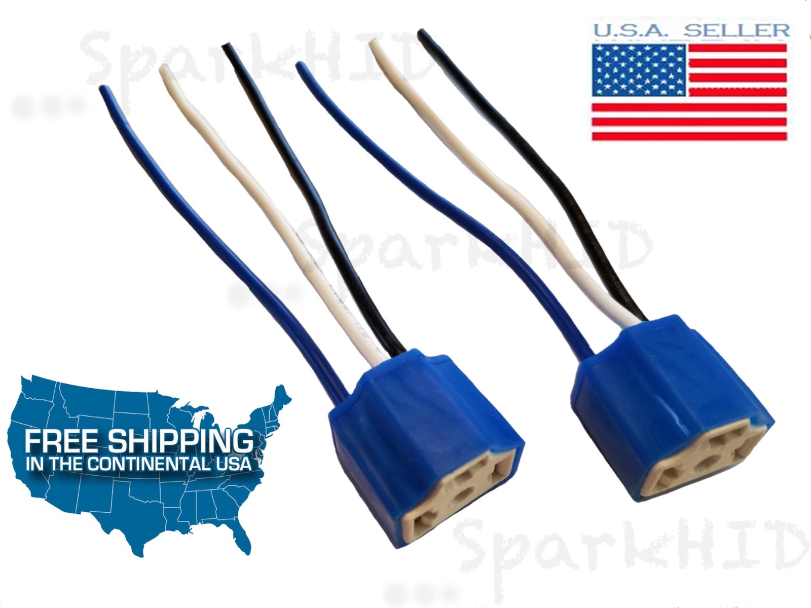 H4 H6054 H6024 9003 CERAMIC WIRE HEADLIGHT HARNESS SOCKETS Fits Nissan ...