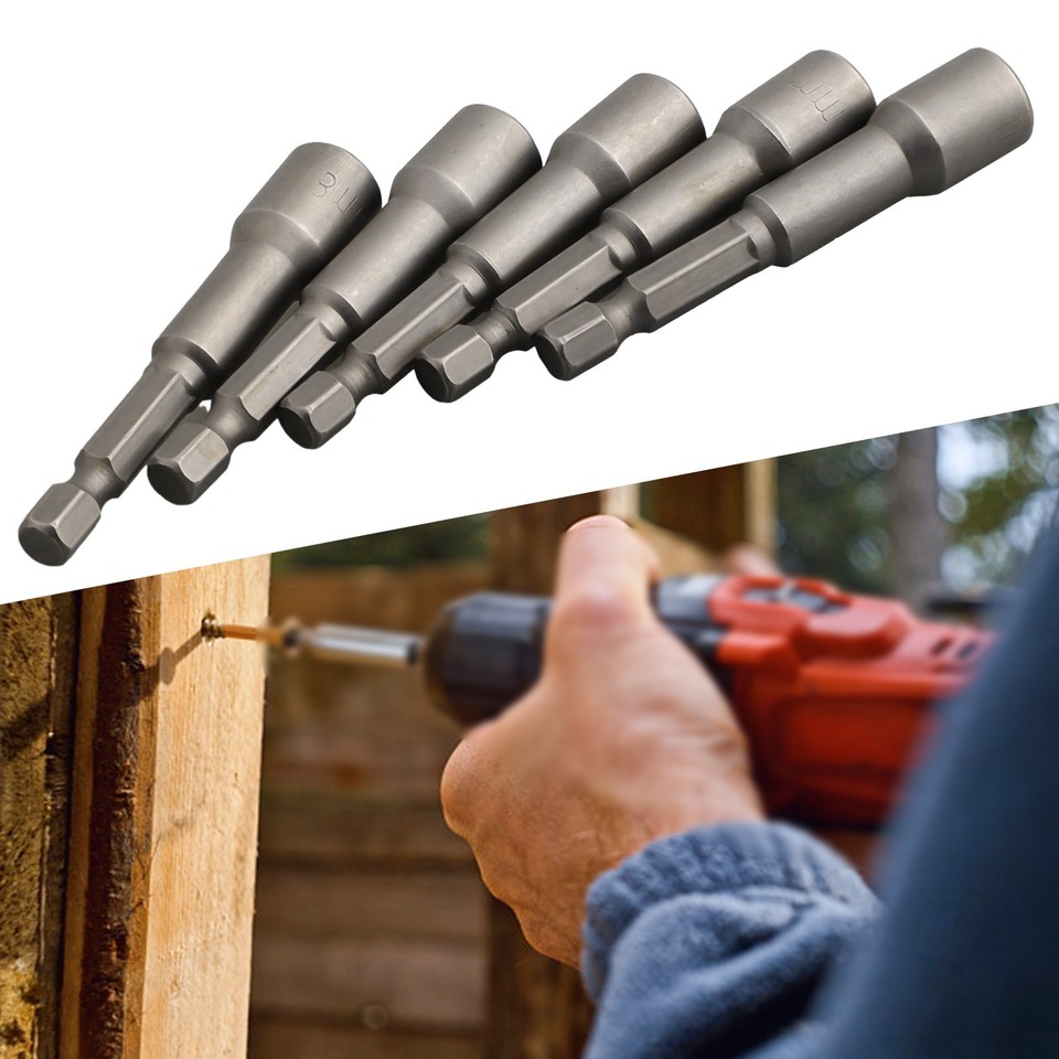 Hot Sale Practical Hex Socket Bit Drill Magnetic Roofing Screw Set 5Pcs ...