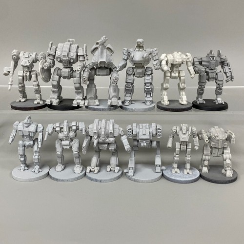 12 BATTLETECH 3D PRINTED MECHS BATTLE COMPANY MINIATURES ROBOTS LANCE ...