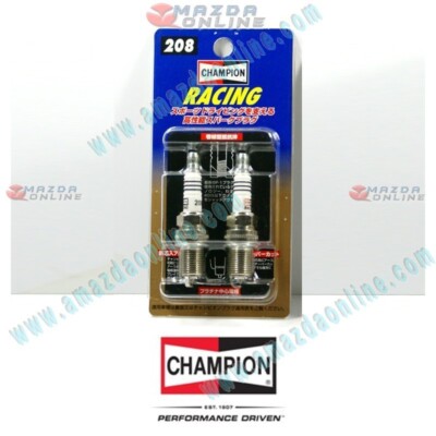 CHAMPION 2PCS Racing Spark Plug 208 Fits HONDA・MAZDA・MITSUBISH・NISSAN ...
