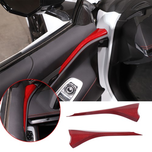Red Real Carbon Fiber Interior Window Upper Door Panel trim For ...