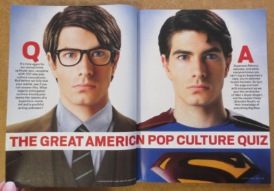 EW Magazine - SUPERMAN - Brandon Routh - Will & Grace - Eric McCormack ...