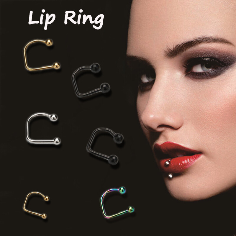 LIPPY LOOP LIP PIERCING Labret Monroe Hoop Ring Surgical Steel Body ...