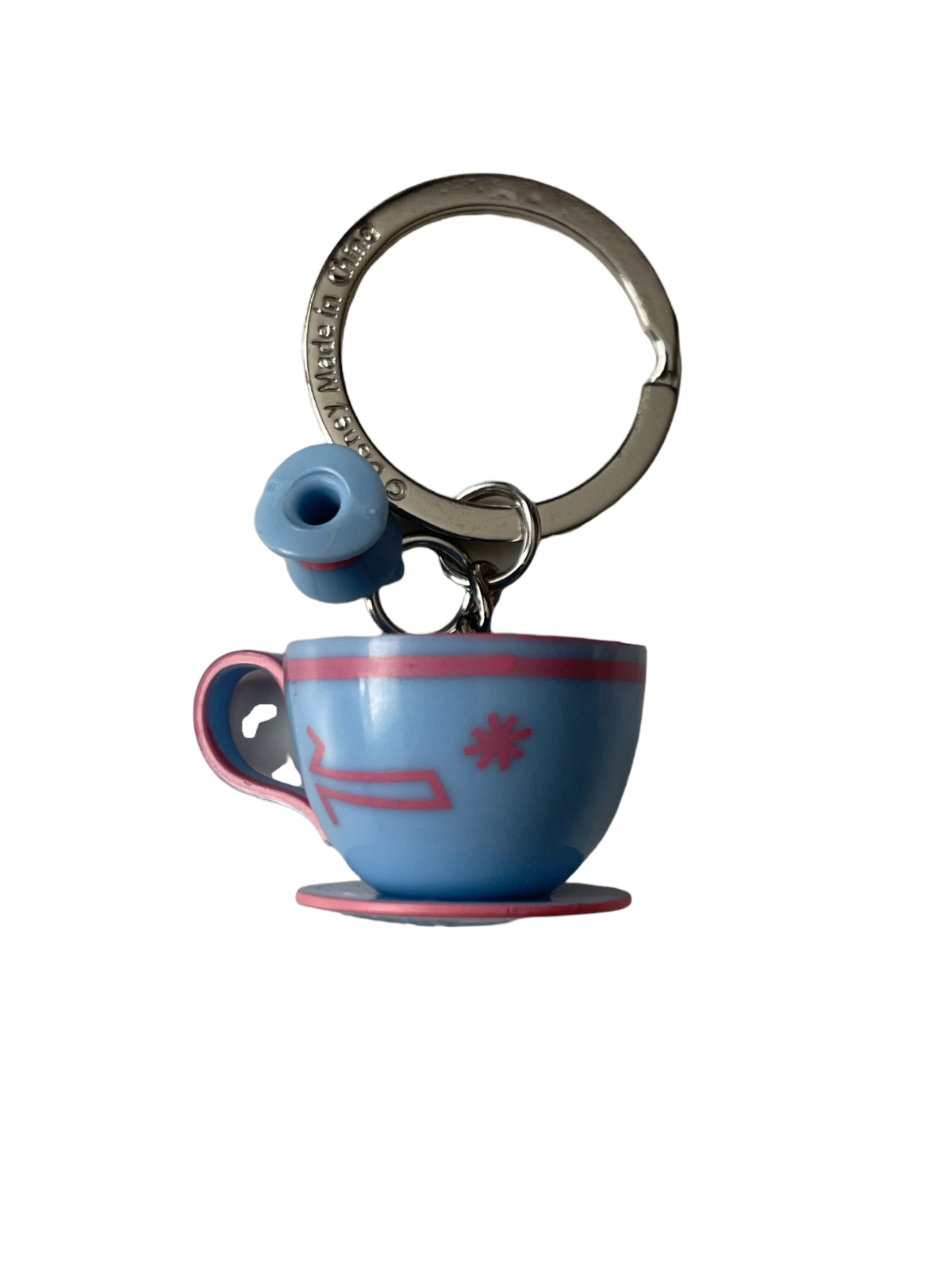 NEW Disney Parks Alice In Wonderland Teacup Ride Blue Keychain Keyring ...