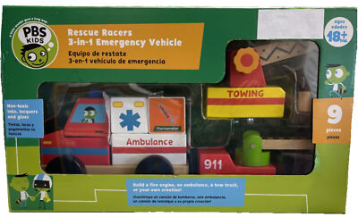 PBS Toys Rescue Racers 3-in-1 Emergency Vehicle | eBay