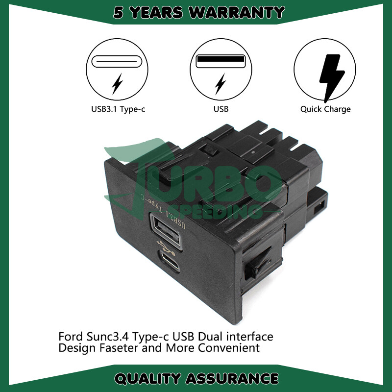 HC3Z-19A387-D Dual Interface Module For Ford USB+Type-C APPLE CARPLAY ...