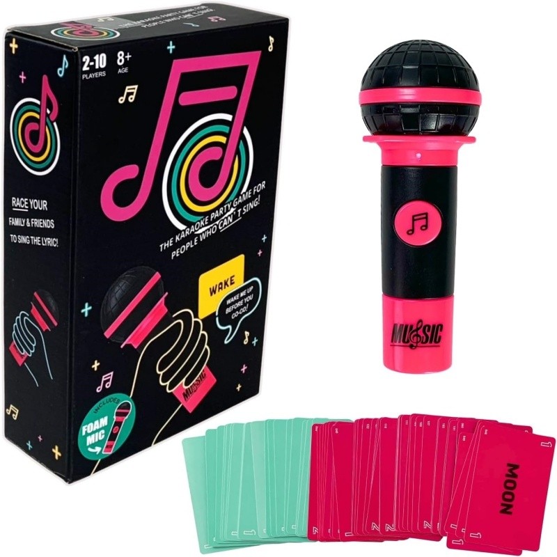 Grab The Mic Fun Music Card Game Family Karaoke Party Board Games 2-10 ...