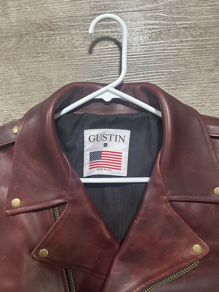 Gustin L1 Leather Jacket Horween Chromexcel #8 Cordovan, Size XL | eBay