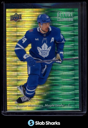 2023 UPPER DECK ALLURE AUSTON MATTHEWS COLOR FLOW YELLOW/GREEN SPECTRUM ...
