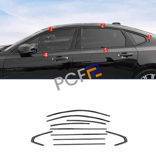 For Volvo S90 2017-2023 Black Stainless Car Window Frame Strip Cover ...
