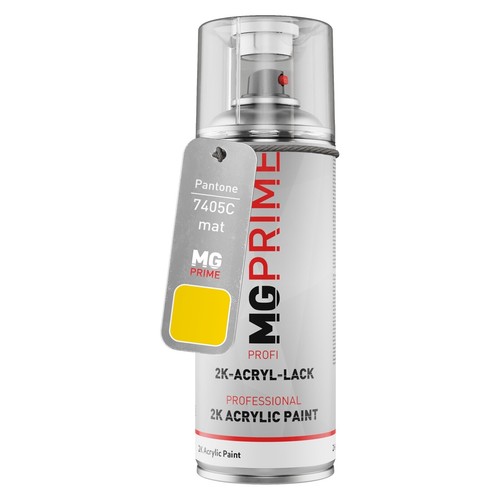 Pantone 7405C Yellow mat acrylique bombe aérosol 2C 400ml séchage ...